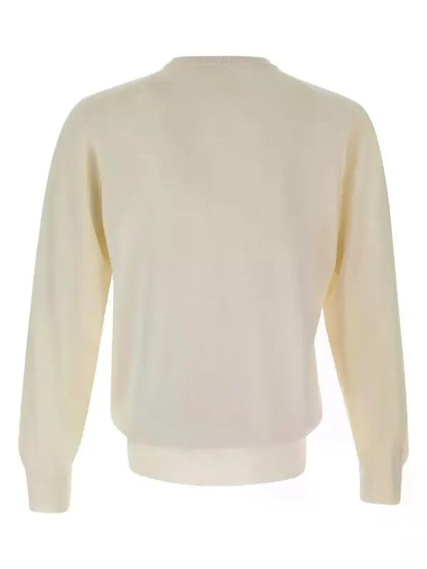 GRAN SASSO Crew-neck Ribbed Sweater - White