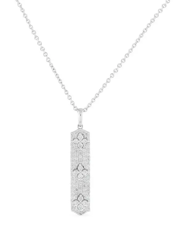 LB EXCLUSIVE 14k White Gold Diamond Pendant Necklace - Silver
