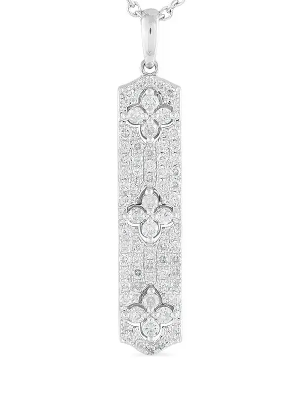 LB EXCLUSIVE 14k White Gold Diamond Pendant Necklace