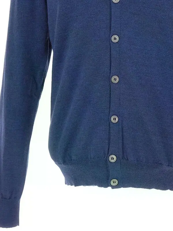 GRAN SASSO V-neck Button-up Cardigan - Blue