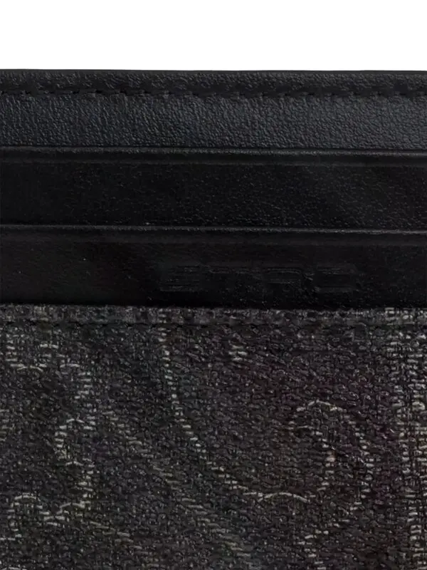 Etro Paisley-patterned Card Holder - Black