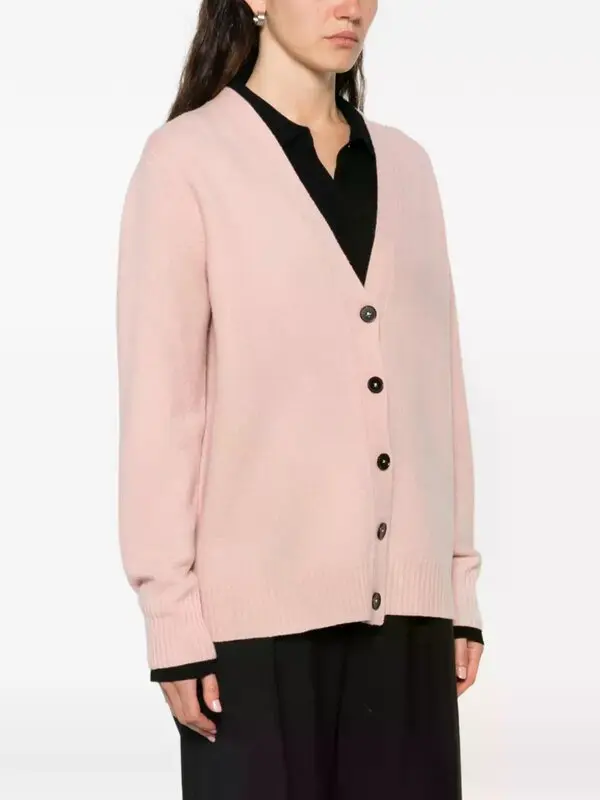 JIL SANDER Button Ribbed Hem Cardigan