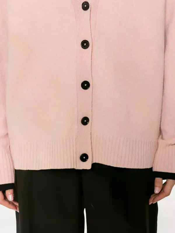 JIL SANDER Button Ribbed Hem Cardigan