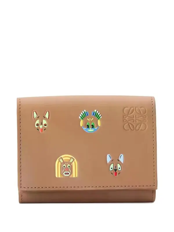 Loewe Cats Trifold Wallet - Neutrals