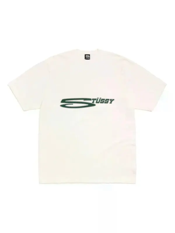 StÜssy Logo-print Round-neck T-shirt - Neutrals
