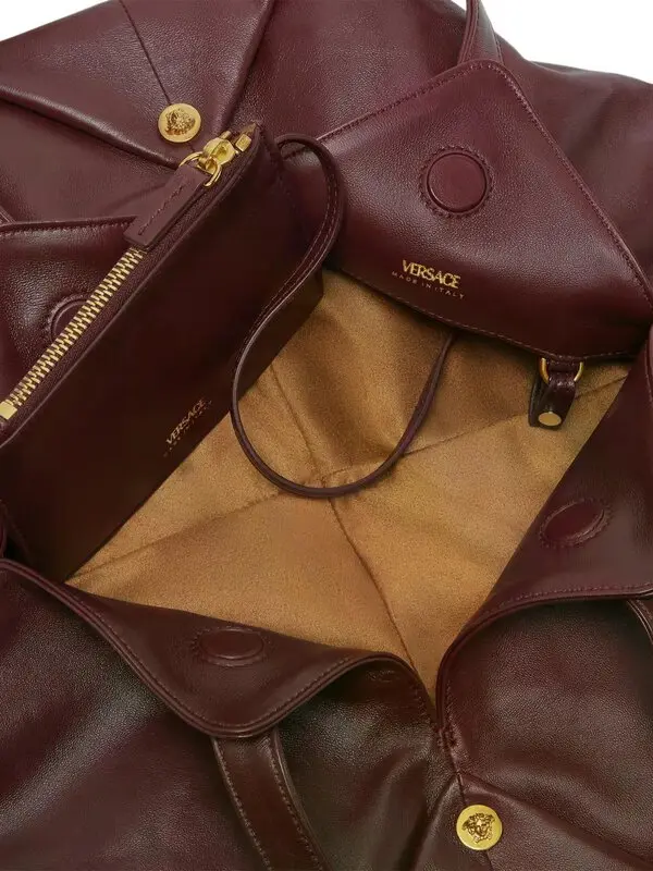 Versace Protea Leather Shoulder Bag