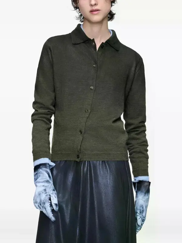 MAISON MARGIELA Gradient-effect Spread-collar Cardigan