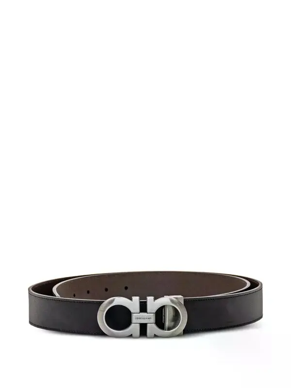 FERRAGAMO Gancini Reversible Belt - Black