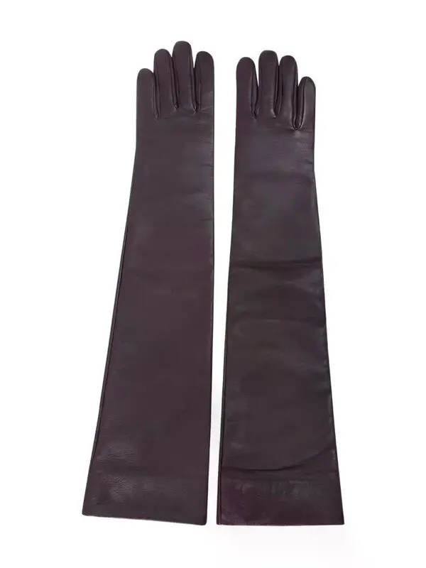 THE FRANKIE SHOP Veneto Leather Gloves - Purple