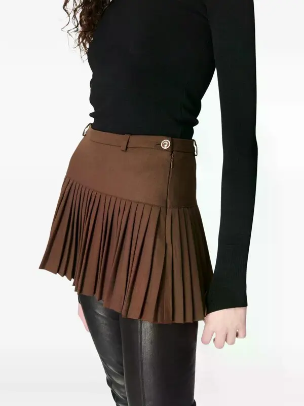 MARINE SERRE Pleated Mini Skirt