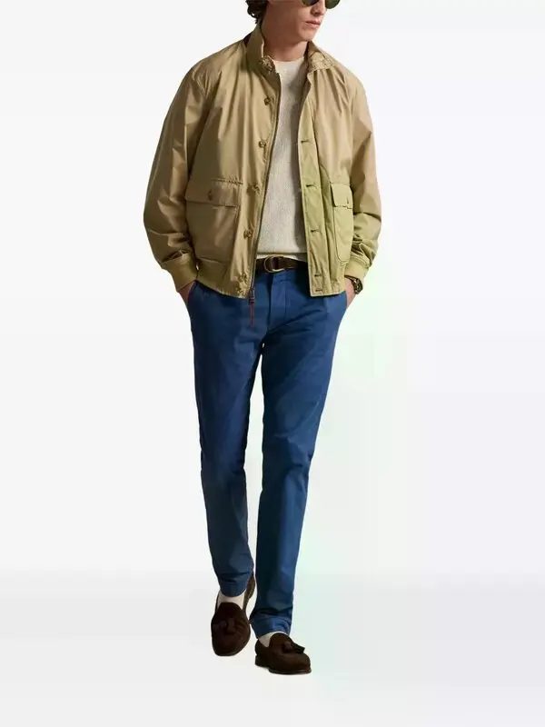 Polo Ralph Lauren Flat-front Straight-leg Trousers - Blue