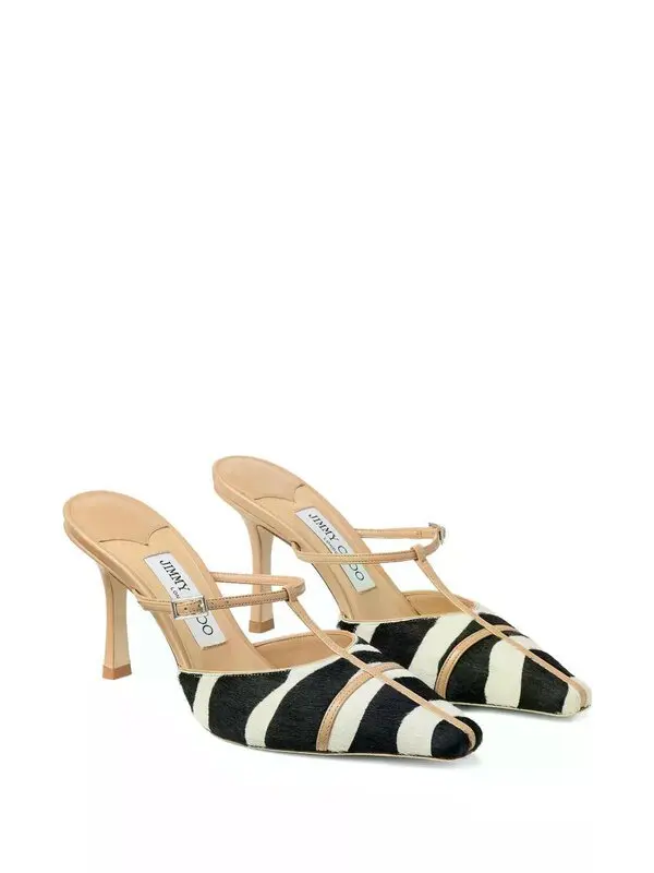 JIMMY CHOO Gloria 85 Heeled Mules - Black