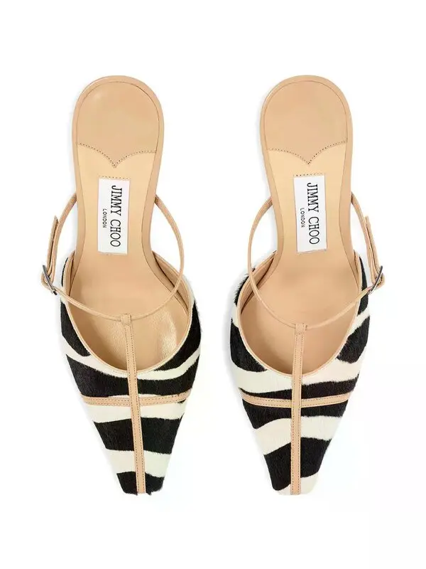 JIMMY CHOO Gloria 85 Heeled Mules - Black