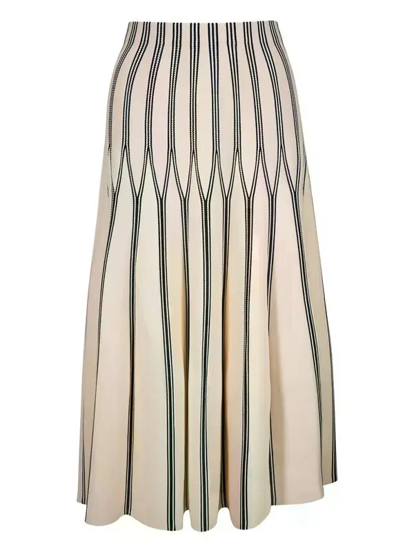 Zimmermann Striped Midi Skirt - Neutrals