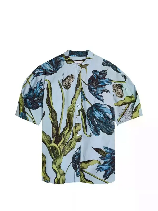 Erdem Tulip-print Shirt - Blue