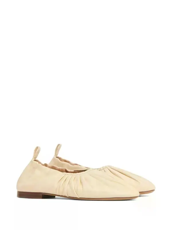 MANSUR GAVRIEL Ruched Ballerina Flat - Neutrals