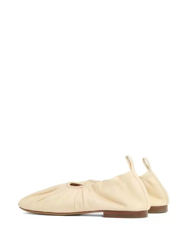 MANSUR GAVRIEL Ruched Ballerina Flat - Neutrals