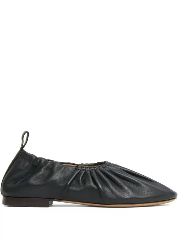 MANSUR GAVRIEL Ruched Ballerina Flats - Black