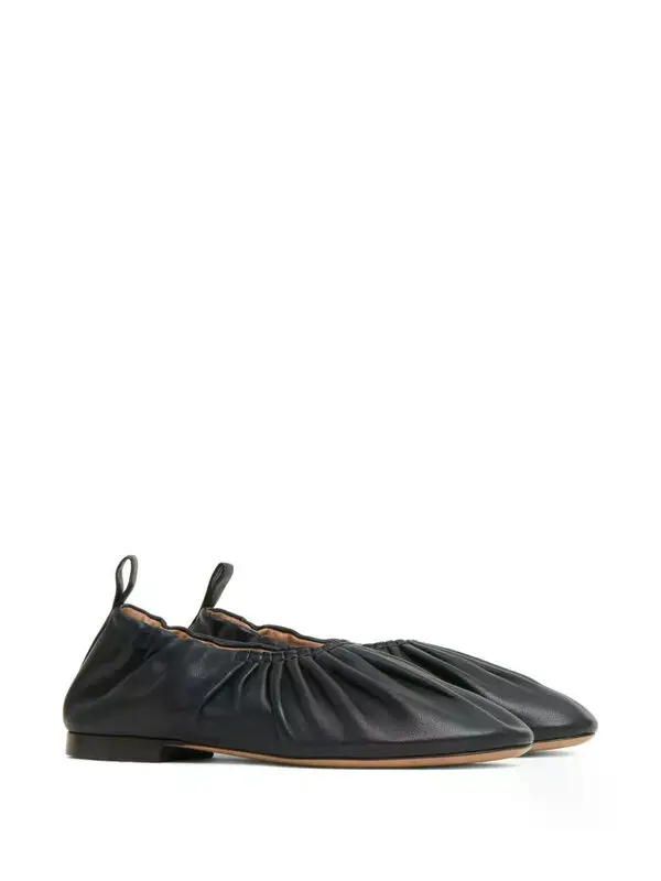MANSUR GAVRIEL Ruched Ballerina Flats - Black