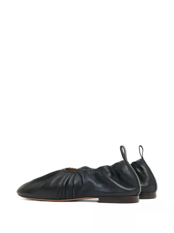 MANSUR GAVRIEL Ruched Ballerina Flats - Black