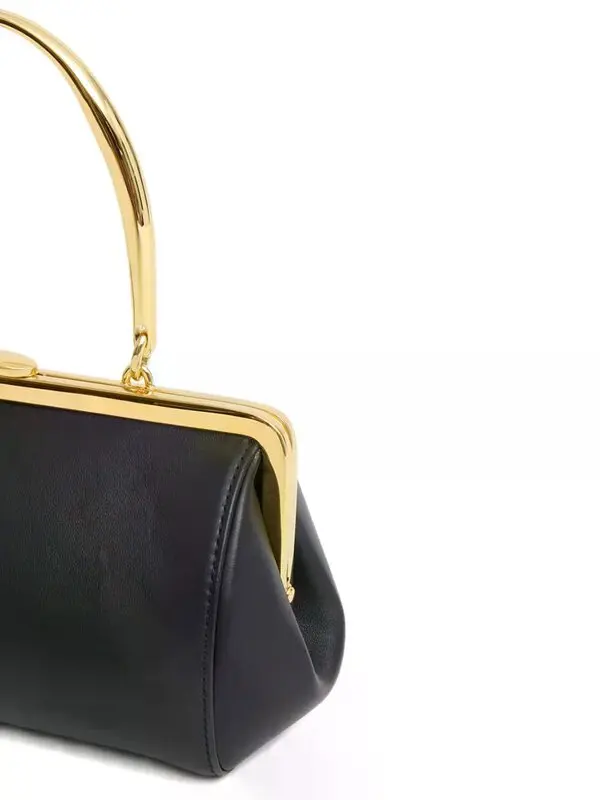 MANSUR GAVRIEL Pina Metal Handle Evening Mini Bag - Black