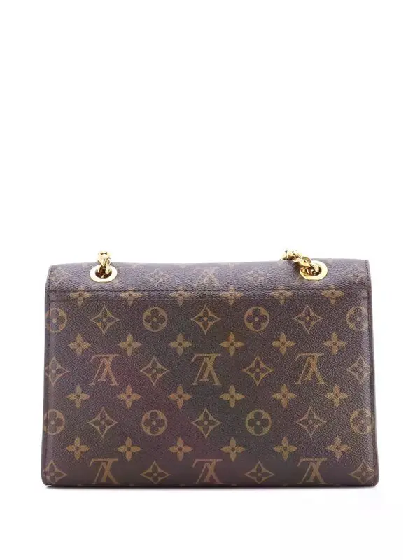 LOUIS VUITTON Victoire Handbag Monogram Canvas And Leather Shoulder Bag - Brown