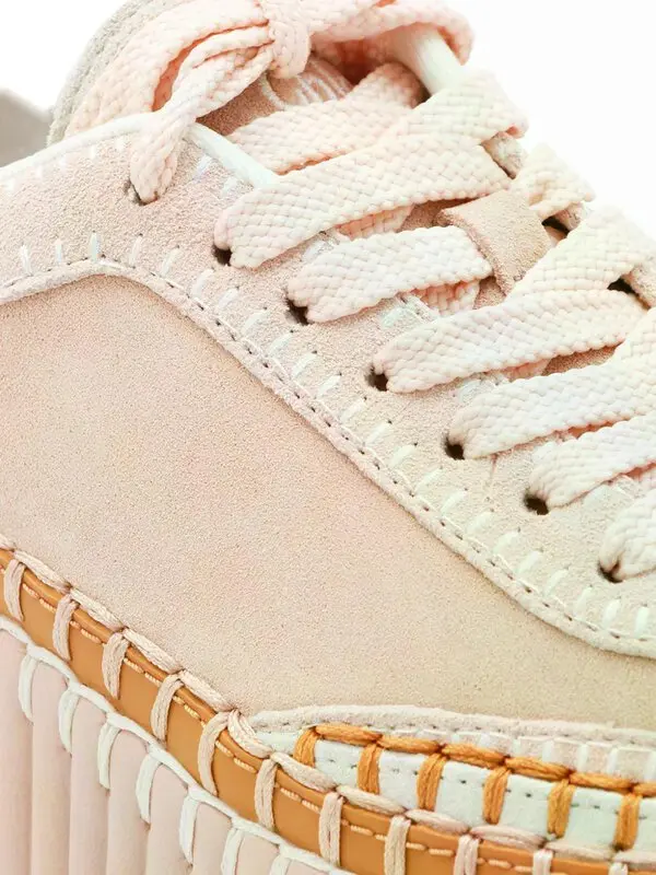 Chloé Lace-up Platform Sneakers - Pink