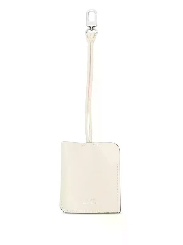 TOTEME Grained-leather Keyring - Neutrals