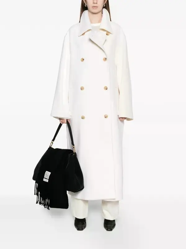TOTEME Double-breasted Wool Coat - Neutrals