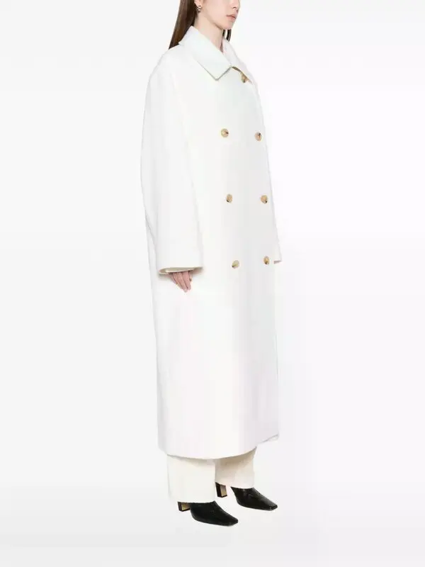 TOTEME Double-breasted Wool Coat - Neutrals