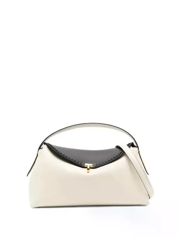 TOTEME T-lock Embroidered Leather Top Handle Bag - Neutrals