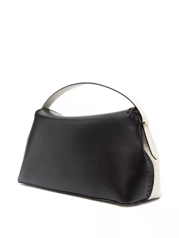 TOTEME T-lock Embroidered Leather Top Handle Bag - Neutrals