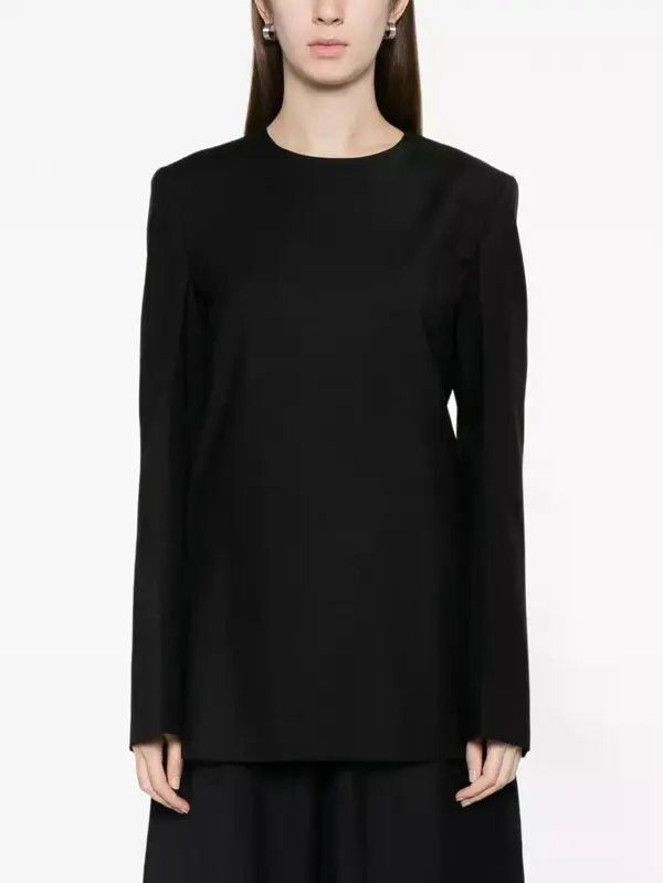 TOTEME Round-neck Blouse - Black