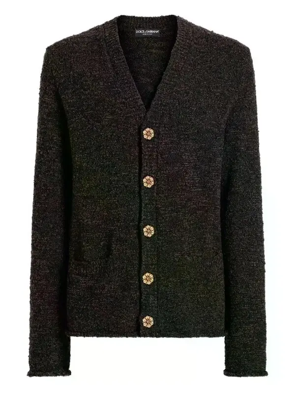 Dolce & Gabbana Buttoned Pocket Cardigan - Black