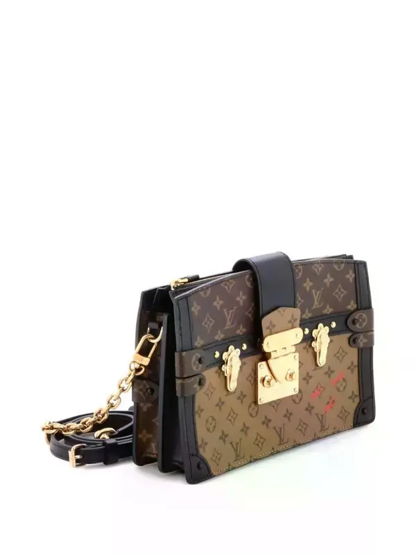 LOUIS VUITTON Trunk Reverse Monogram Canvas Clutch - Brown