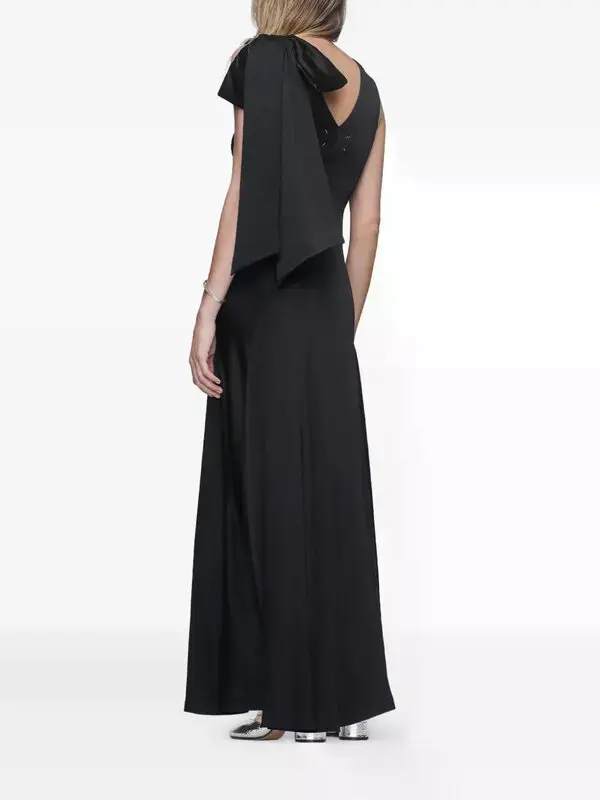 MAISON MARGIELA Bow-detail Asymmetric Gown - Black