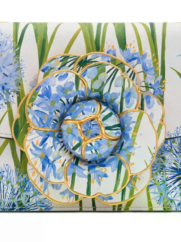 Oscar De La Renta Floral-appliqué Shoulder Bag