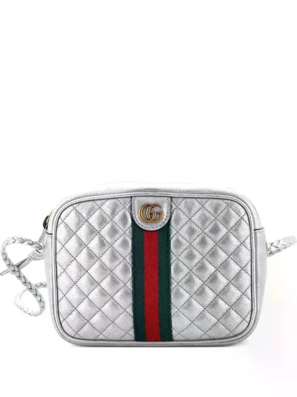 Gucci Trapuntata Camera Mini Crossbody Bag - Silver