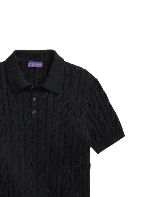 Ralph Lauren Purple Label Cable-knit Polo Sweater