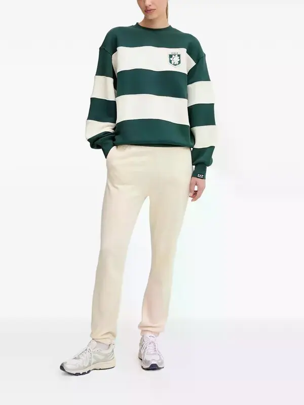 EA7 Striped Crewneck Sweatshirt