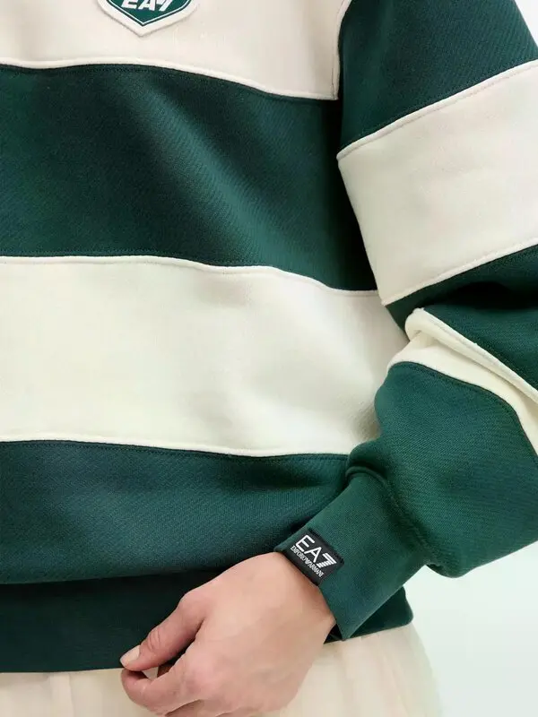 EA7 Striped Crewneck Sweatshirt