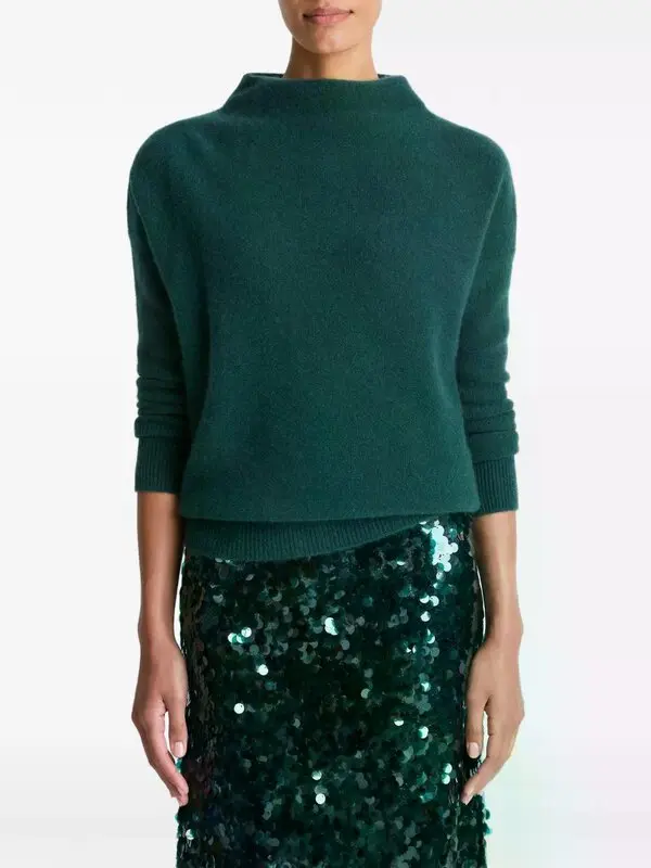 Vince Funnel-neck Sweater - Green