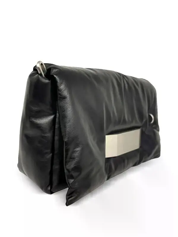 Rick Owens Pillow-effect Leather Shoulder Bag - Black
