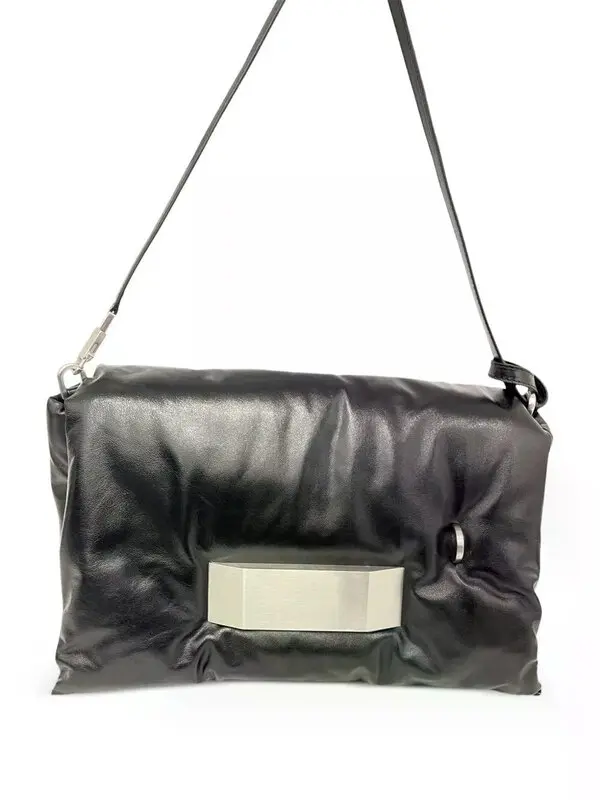 Rick Owens Pillow-effect Leather Shoulder Bag - Black