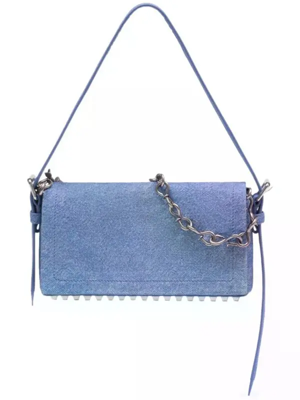 Alexander Wang Denim Ricco Slim Flap Bag - Blue