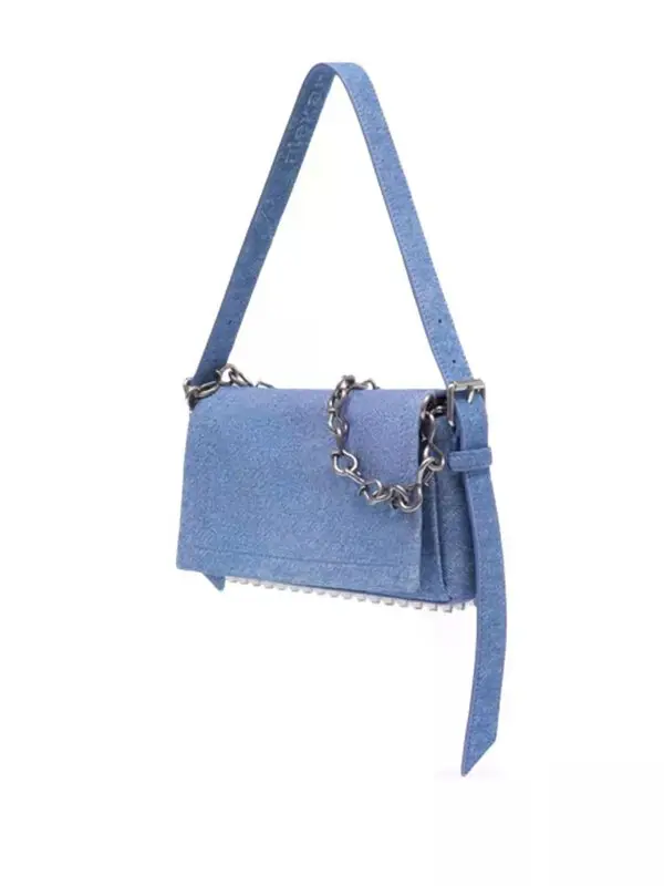 Alexander Wang Denim Ricco Slim Flap Bag - Blue