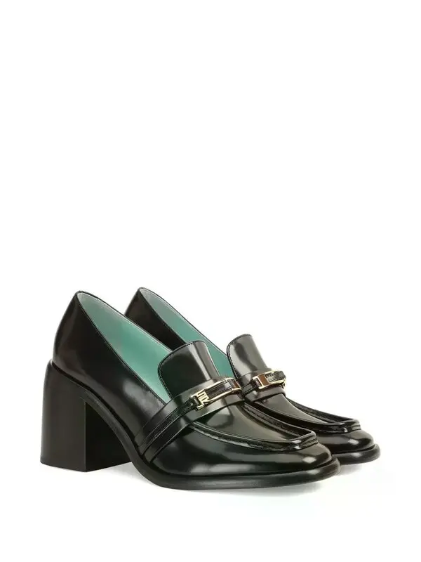SERGIO ROSSI Bitt Leather Loafers - Black