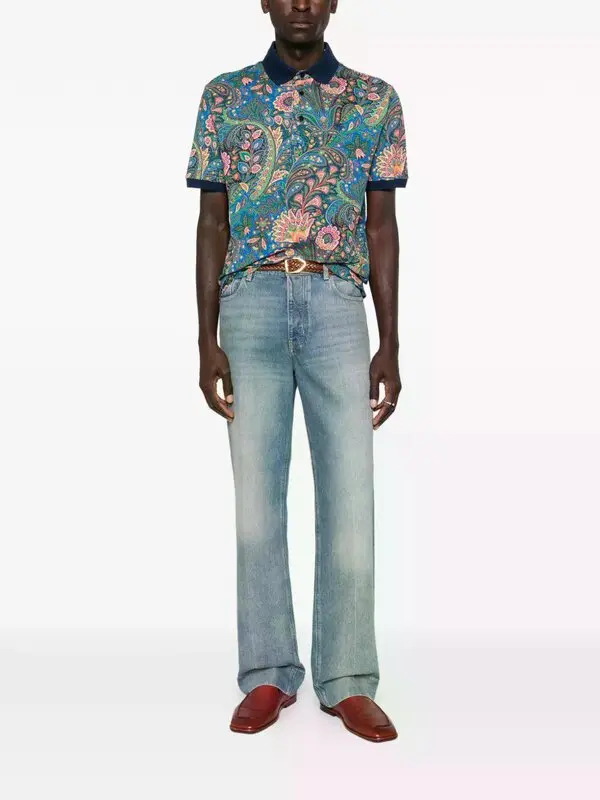 Etro Paisley-print Polo Shirt