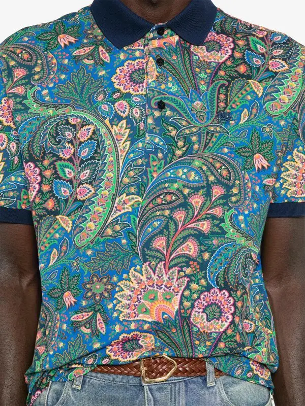 Etro Paisley-print Polo Shirt