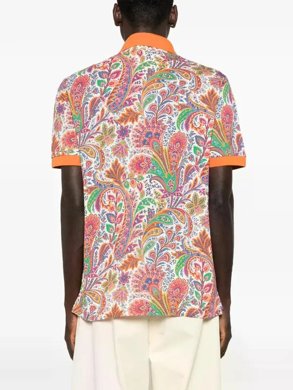 Etro Paisley-print Polo Shirt - Orange